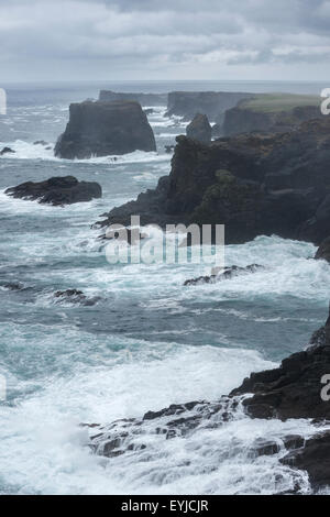 Dramatic sea cliffs at Esha Ness, Shetland Stock Photo - Alamy