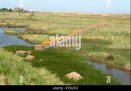 WW2 anti-invasion concrete blocks Stock Photo - Alamy