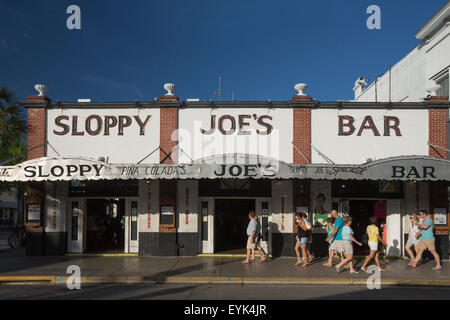 Key West famous Duval street view, south Florida Keys Stock Photo - Alamy