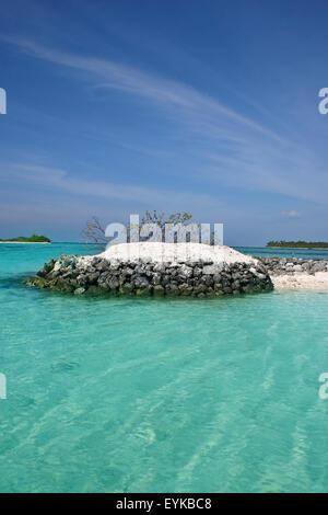 Rocks at the maldives islands Stock Photo - Alamy
