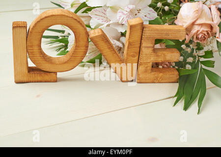 Word Love composition Stock Photo - Alamy