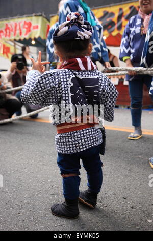 Sawara's festival Traditional Japanese dance and children Stock Photo ...