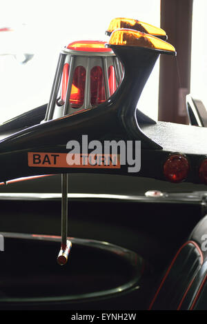 The interior of the original Batmobile for the TV series featuring Adam ...