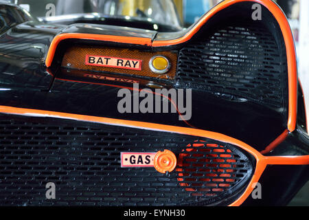 The interior of the original Batmobile for the TV series featuring Adam ...