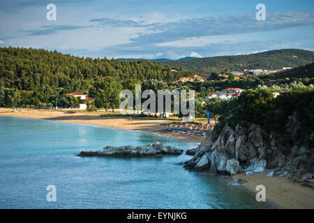 Beachscape of the Aegean sea, Destenika beach, Sithonia Stock Photo - Alamy