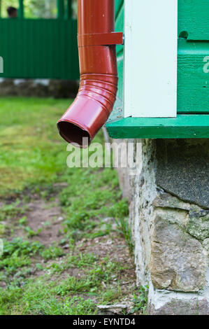 red vintage steel metal house gate Stock Photo - Alamy