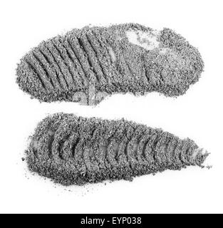 handful of gray ash on white background Stock Photo - Alamy