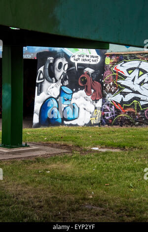 Skateboard and BMX park in subway on Penn Road Island Wolverhampton ...