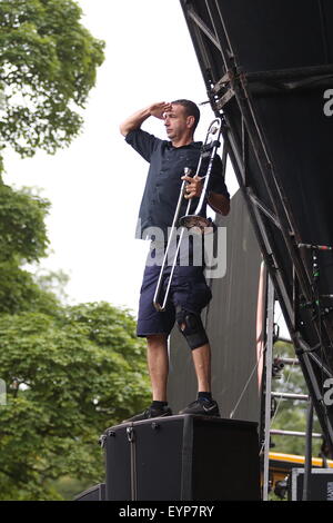 Buddy Schaub of Less Than Jake live on stage on 8th February 2014 at ...