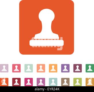 The stamp icon. Cliche symbol. Flat Vector illustration Stock Vector ...