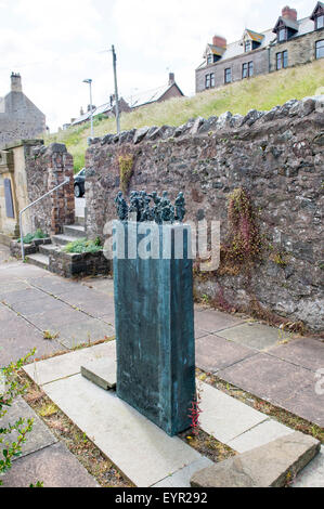 Scotland Scottish Borders Eyemouth Bronze statue celebrating the ...