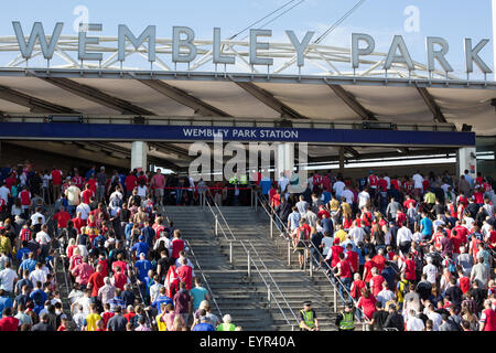 Wembley Park Underground Station, this busy station with its hundreds ...