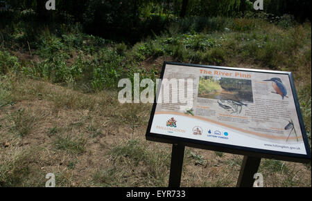 River Pinn backwater project Pinner Middlesex ecology wildlife back ...