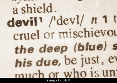 definition of word demon in dictionary Stock Photo - Alamy