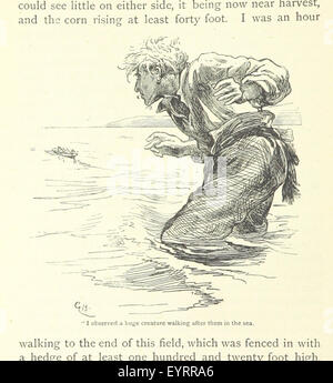 An illustration from 'Gulliver's Travels,' depicting a scene from ...