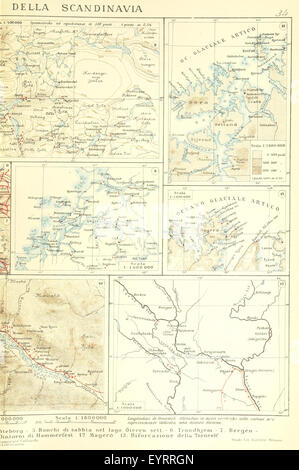 An illustration from 'La Terra,' depicting geographical maps and world ...
