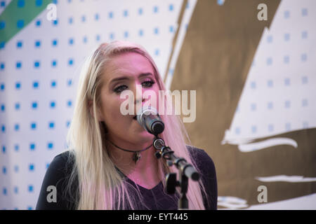 Anaheim, CA – June 23: Singer Macy Kate performs at VidCon 2015 at the ...