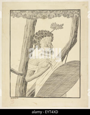 Illustration from Captain Cook's First Voyage, depicting a scene where ...