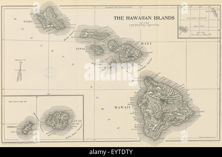 An image from 'Hawaii Our New Possessions' showing a detailed map of ...