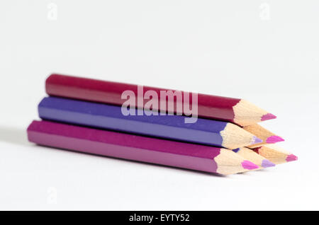 A Pyramid of Purple Shaded Colouring Pencils Stock Photo - Alamy
