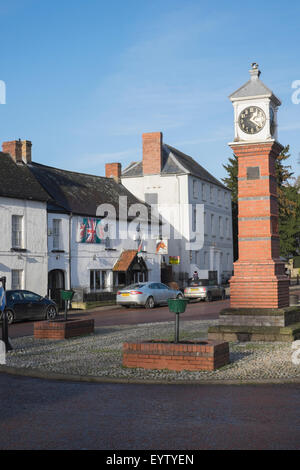 Town centre clock tower, Usk, Monmouthshire, Wales, UK Stock Photo - Alamy