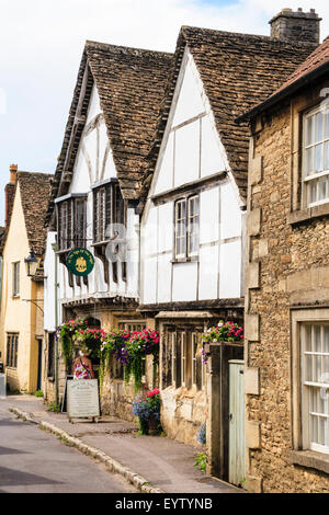 The Sign of the Angel Pub, Church Street, Lacock, Wiltshire, England ...