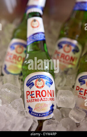 bottles of peroni beer in an ice bath Stock Photo - Alamy