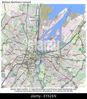 Aerial of Belfast City Center, Northern Ireland Stock Photo - Alamy