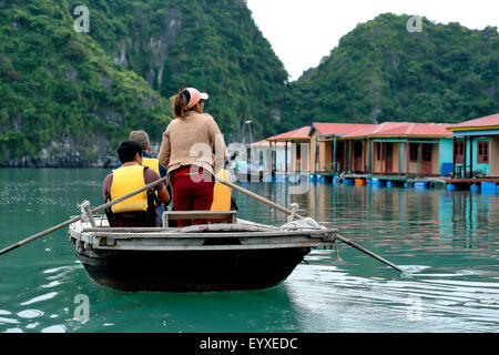 Floating houses, Vung Vieng fishing village, Ha Long Bay, Bai Tu Long ...