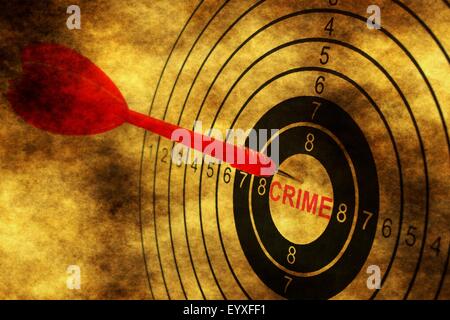 Crime target on grunge background Stock Photo - Alamy