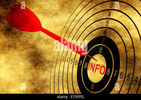Info target on grunge background Stock Photo - Alamy