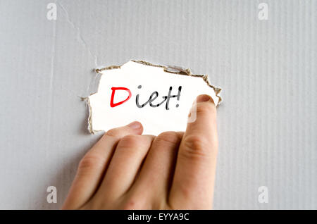 Diet text concept isolated over white background Stock Photo - Alamy