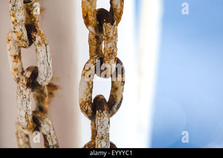 Rusting chain on board ship Stock Photo - Alamy