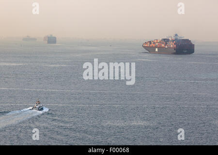 Suez canal Pilot launch Egypt Stock Photo - Alamy