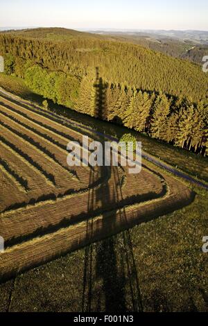 lookout over the landscape with the shadow of the Schomberg tower near ...