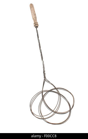 Old rusty carpet beater isolated on white Stock Photo - Alamy