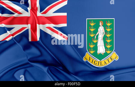 Flag Virgin Islands flying in the wind, Parliament Square, London, UK ...