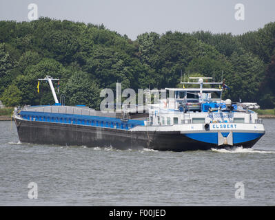 The Elsbert (ENI 02322002) is seen on the Beneden Merwede river in the ...