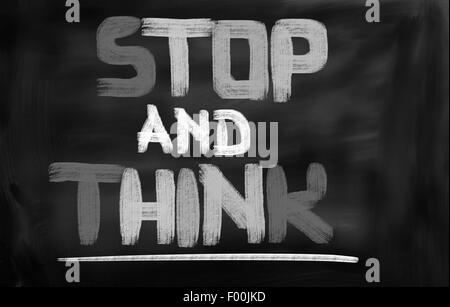 Stop and think symbol Stock Photo - Alamy