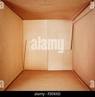 Empty cardboard box, inside view Stock Photo - Alamy