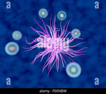 Virus and microbes. Microbiology. Scientific laboratory. Human health ...