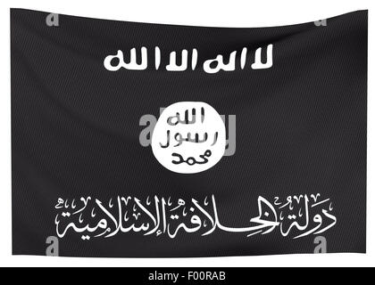 ISIS - ISIL - Islamic State Flag, isloated on white background Stock ...