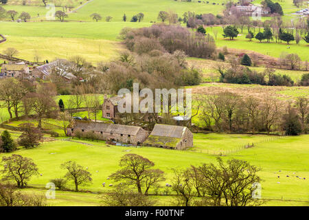 View of Chapel en le Frith from the summit of Eccles Pike in the High ...