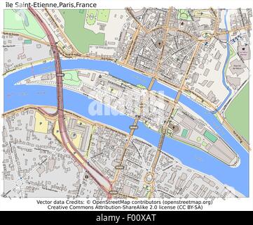 Saint Etienne France City Map in Retro Style in Golden Color. Outline ...
