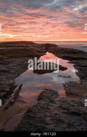 Colorful sunset on the beach. Similajau National Park, Sarawak ...