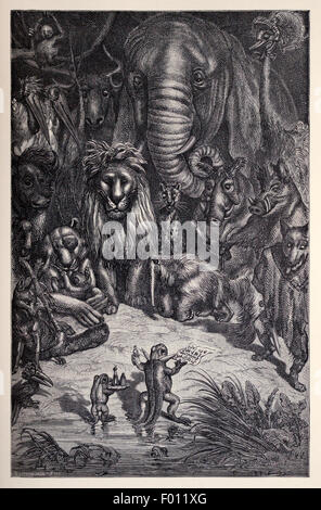 'The Quack Frog' fable by Aesop (circa 600BC). A Frog proclaimed ...