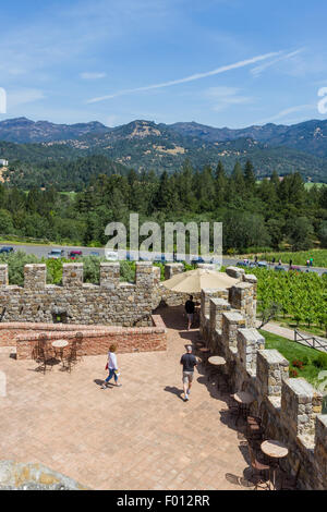 Courtyard of a Tuscan Style Castle; Castello de Amorosa Winery ...