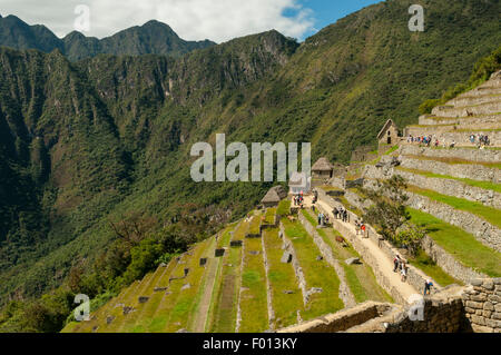Granary Huts at Inca Ruins of Machu Picchu, Peru Stock Photo - Alamy