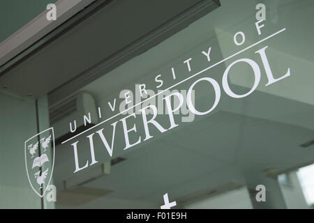 logo of the university of liverpool on a university building Stock ...