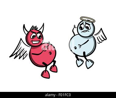 Digitally generated Good versus evil concept vector Stock Vector Image ...